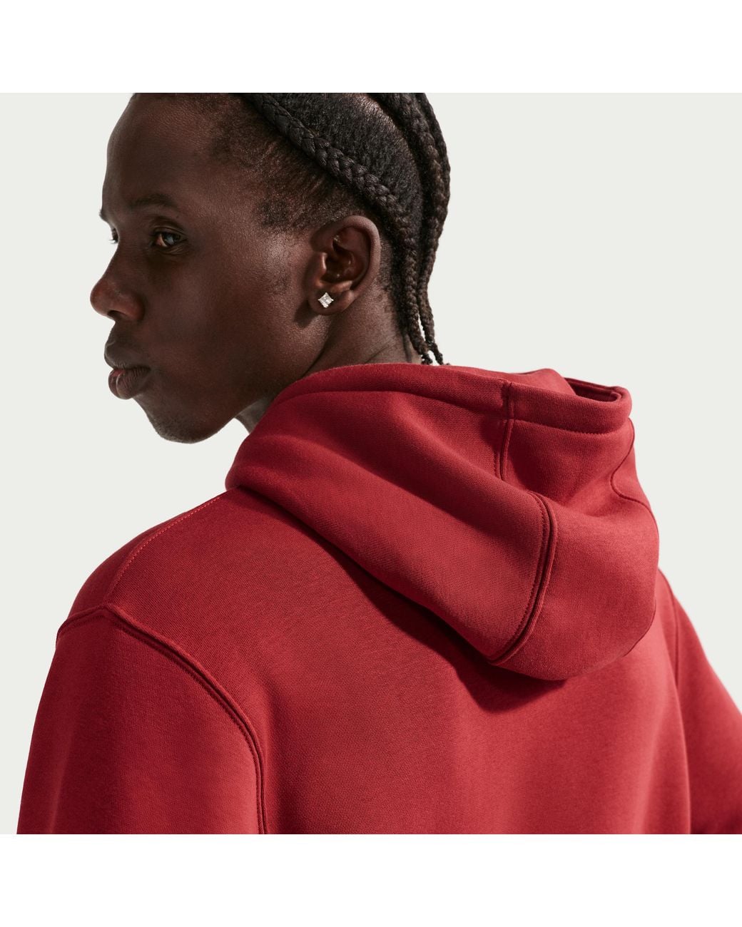 Nike Sportswear Club Fleece Hoodie in Red for Men | Lyst