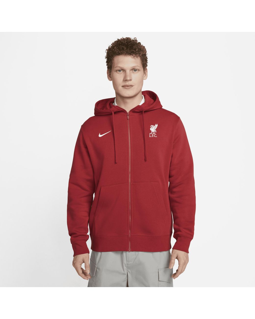 Nike Liverpool Fc Club Fleece Full-zip Hoodie in Red for Men | Lyst UK
