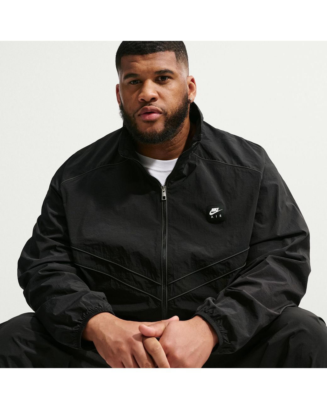 Nike Air Windrunner Track Jacket in Black for Men | Lyst