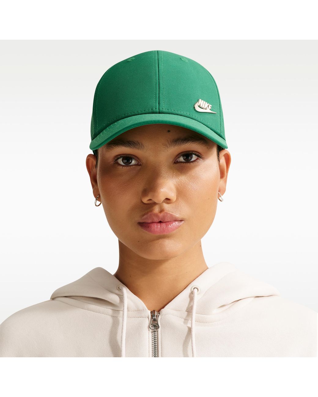 Nike Dri-Fit Club Structured Metal Logo Cap in Blue | Lyst