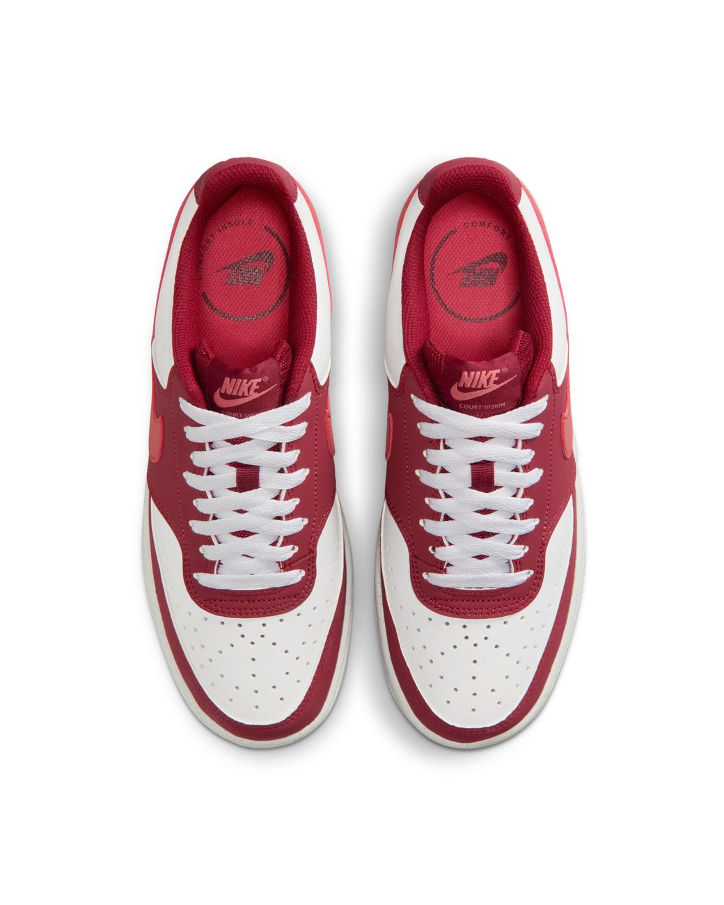 Nike Court Vision Low Shoes in Red | Lyst
