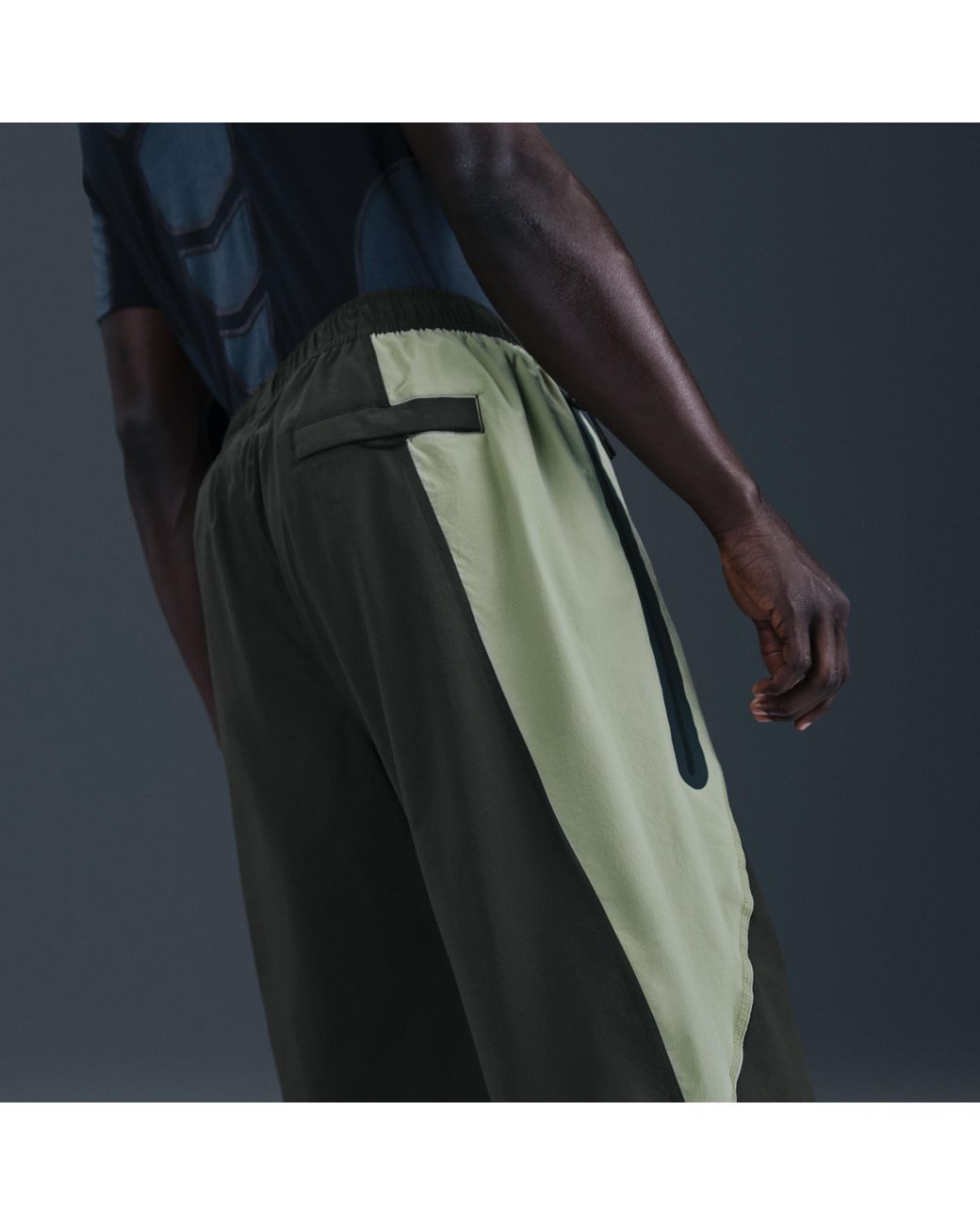 Nike Tech Dri-Fit Woven Colour-Block Oversized Trousers in Black for ...