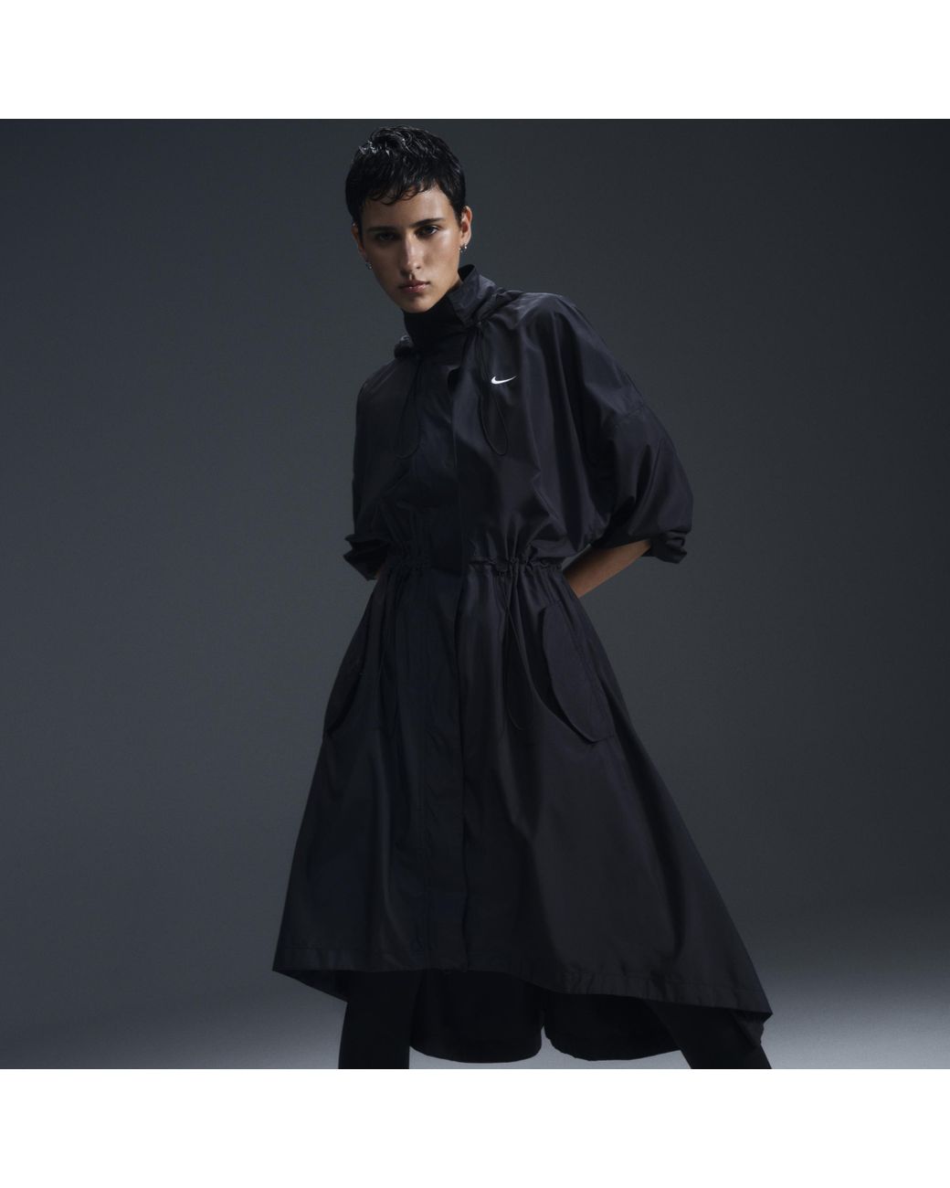 Nike Sportswear Essential Trench Coat in Blue | Lyst