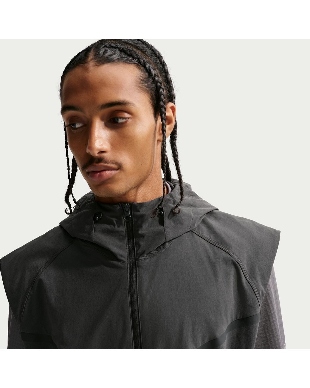 Nike Tech Dri-Fit Woven Windrunner Vest in Black for Men | Lyst