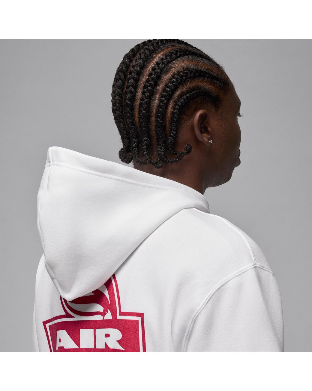 Nike Aj8 Fleece Pullover in White for Men | Lyst