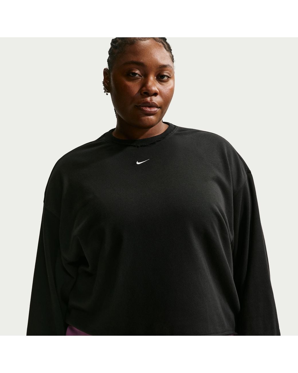 Nike Sportswear Chill Terry Oversized Crew-Neck French Terry Sweatshirt ...