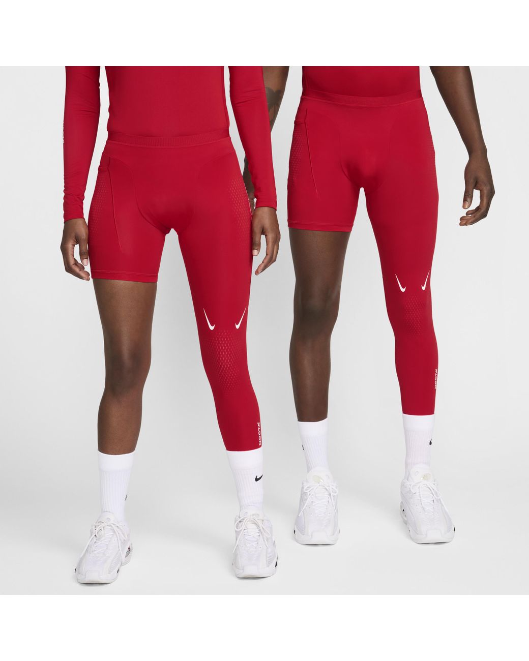 Nike Nocta Single-Leg Basketball Tights (Left) in Red for Men | Lyst