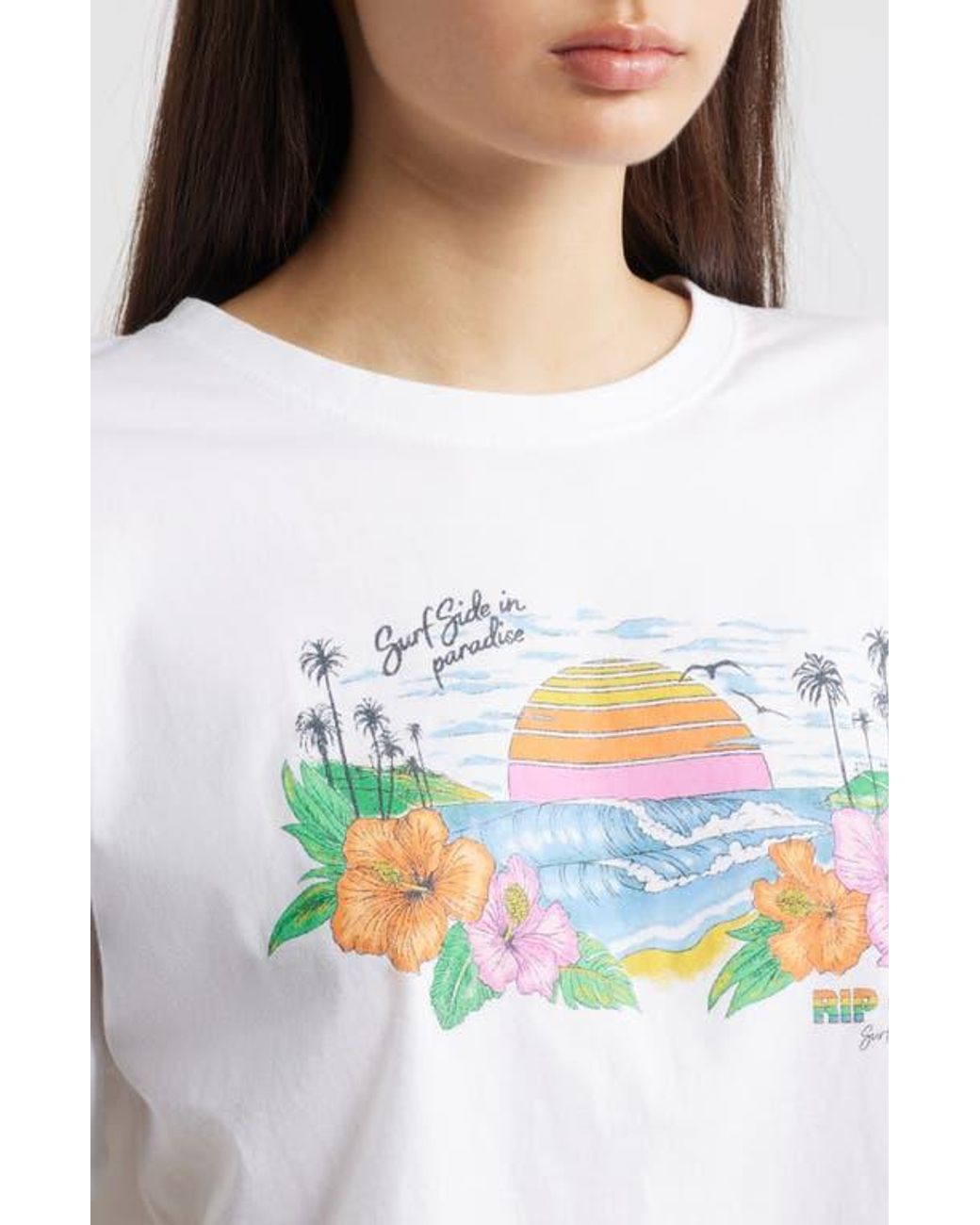 Rip Curl Sun Rays Relaxed Graphic T-Shirt in Blue | Lyst