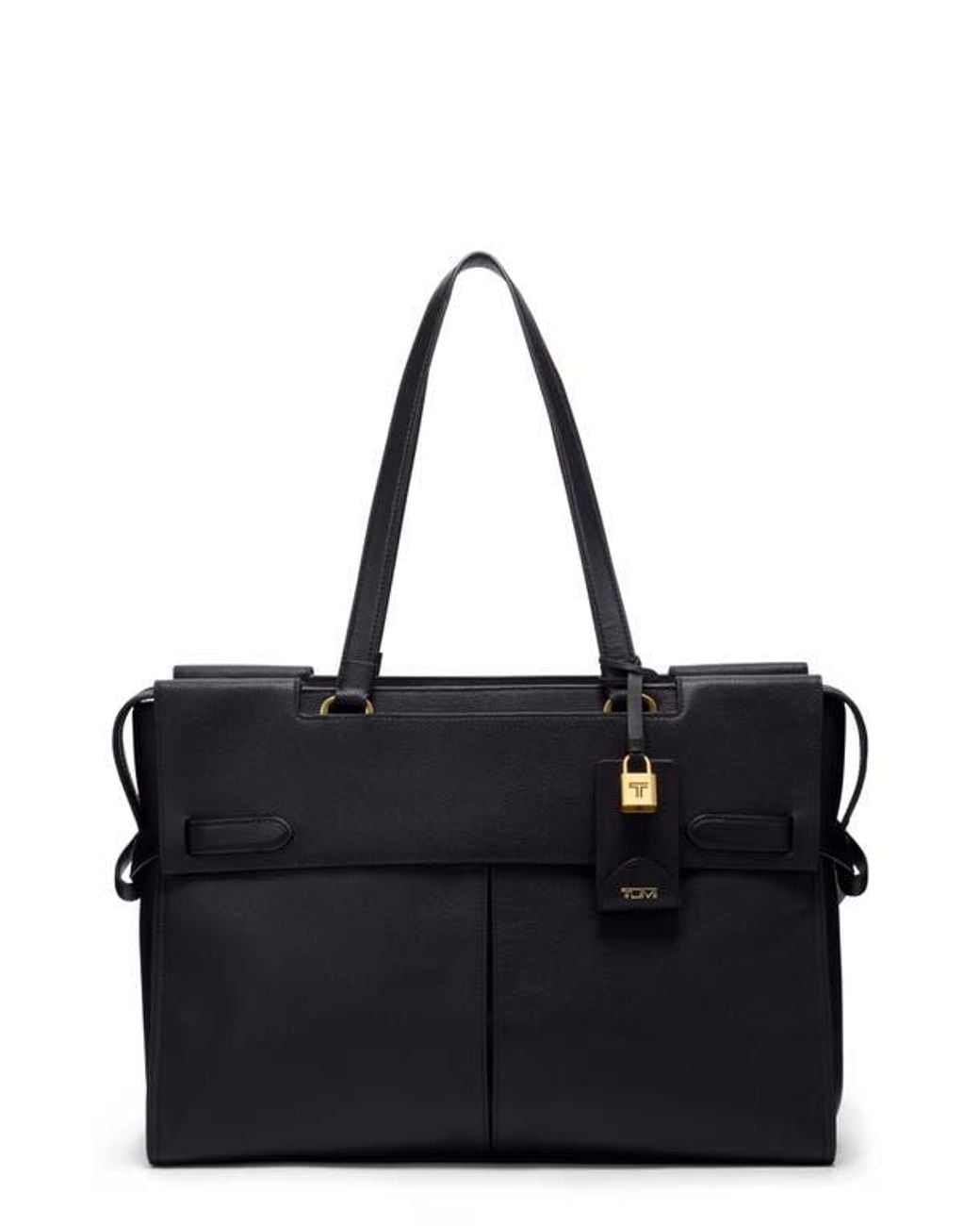 Tumi Large Agent Leather Tote in Black | Lyst