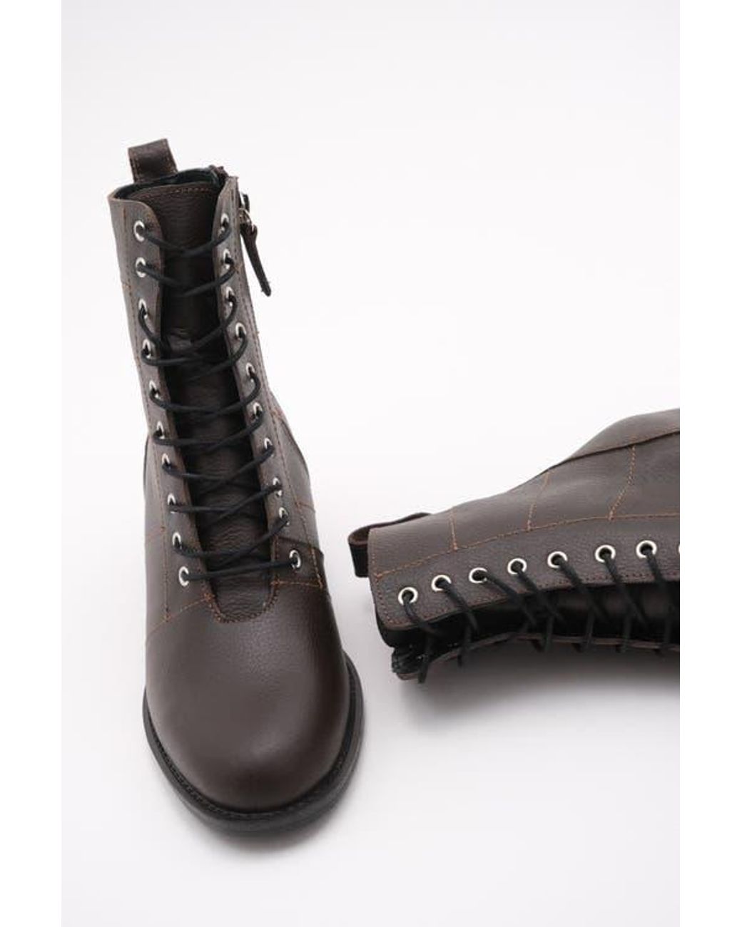 Forever & Always Shoes Tivona Leather Boot in Black | Lyst