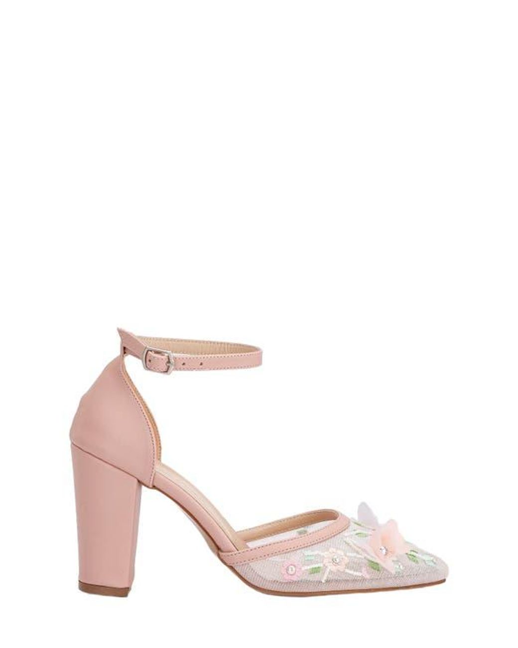 Forever & Always Shoes Ivy 3D Floral Lace High Heels in Pink | Lyst