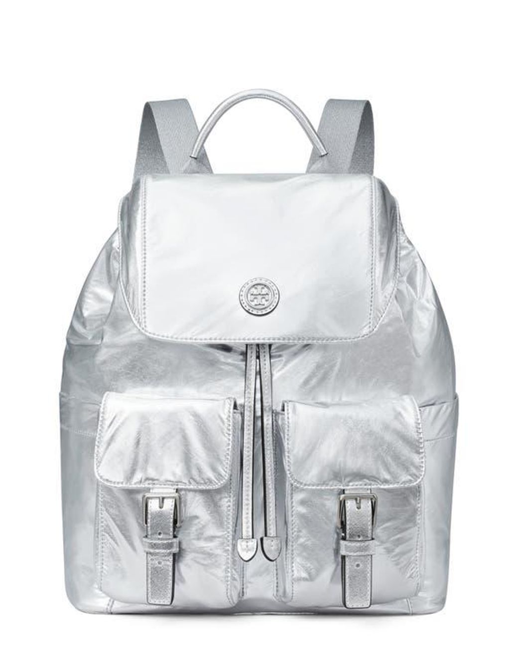 Tory Burch Virginia Metallic Nylon Backpack | Lyst