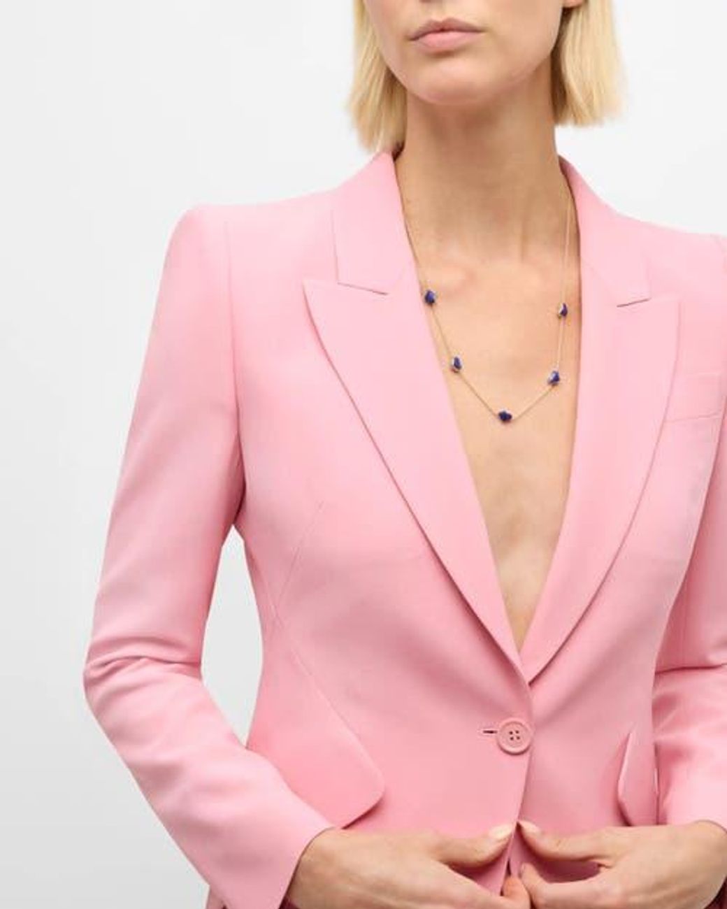 Jan Leslie Five Station Heart 30 Necklace Set in Blue | Lyst