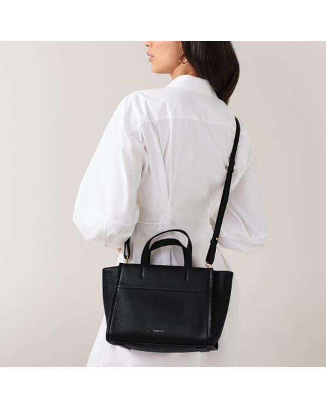 Radley Oak Street Ziptop Satchel Bag in Black | Lyst