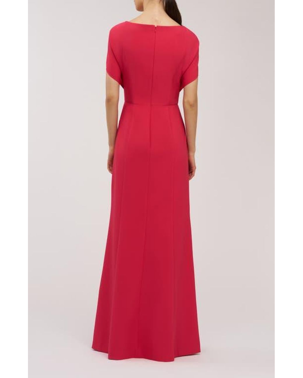 Kay Unger Tamara Capelet Mermaid Gown in Red | Lyst
