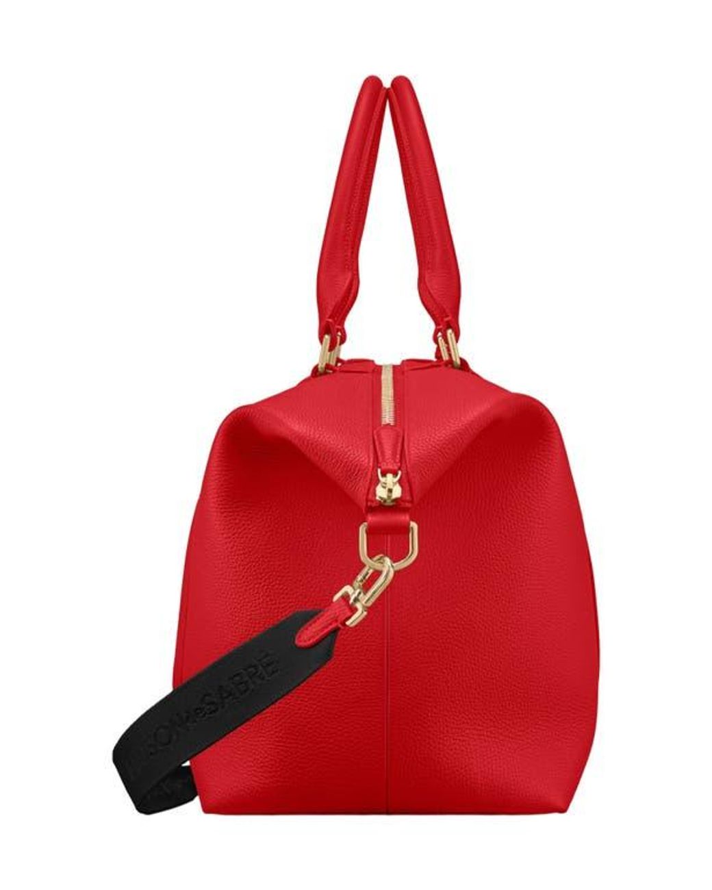 Maison De Sabre Large Leather Weekender Bag in Red | Lyst