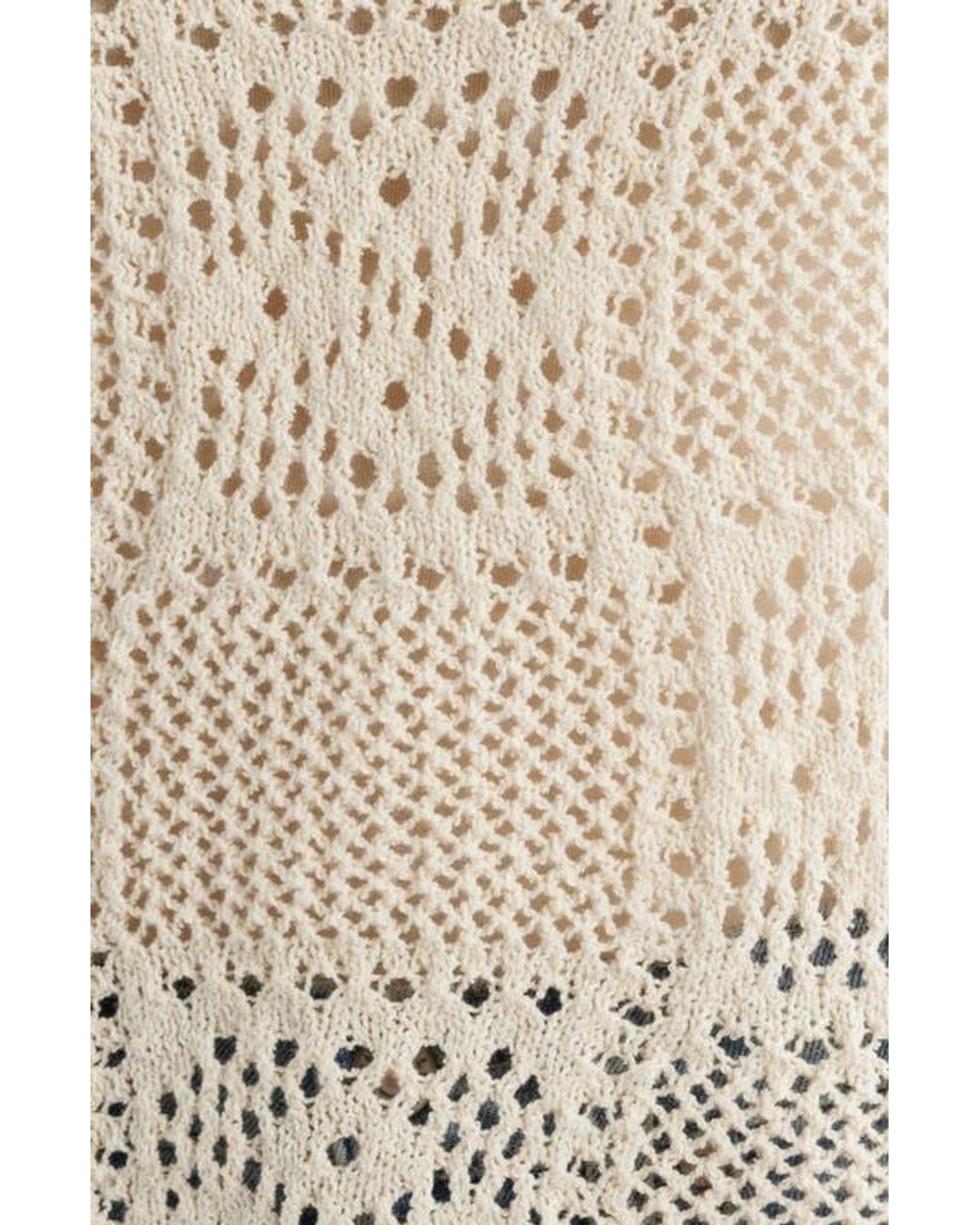 Beach Lunch Lounge Tiara Crochet Look Sweater in Natural | Lyst