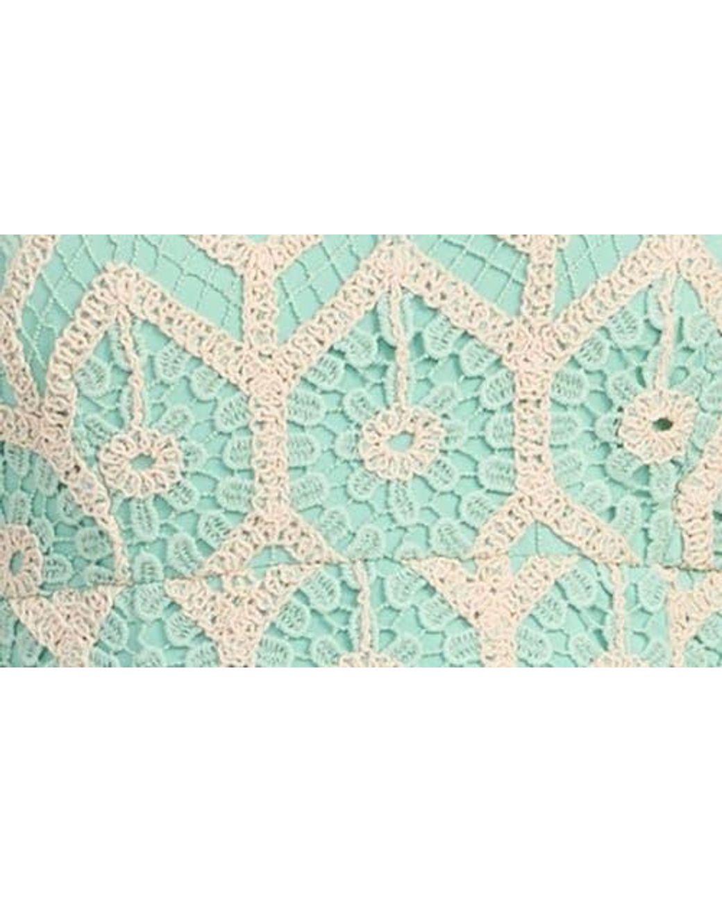 Guess Erin Lace Overlay Minidress in Green | Lyst