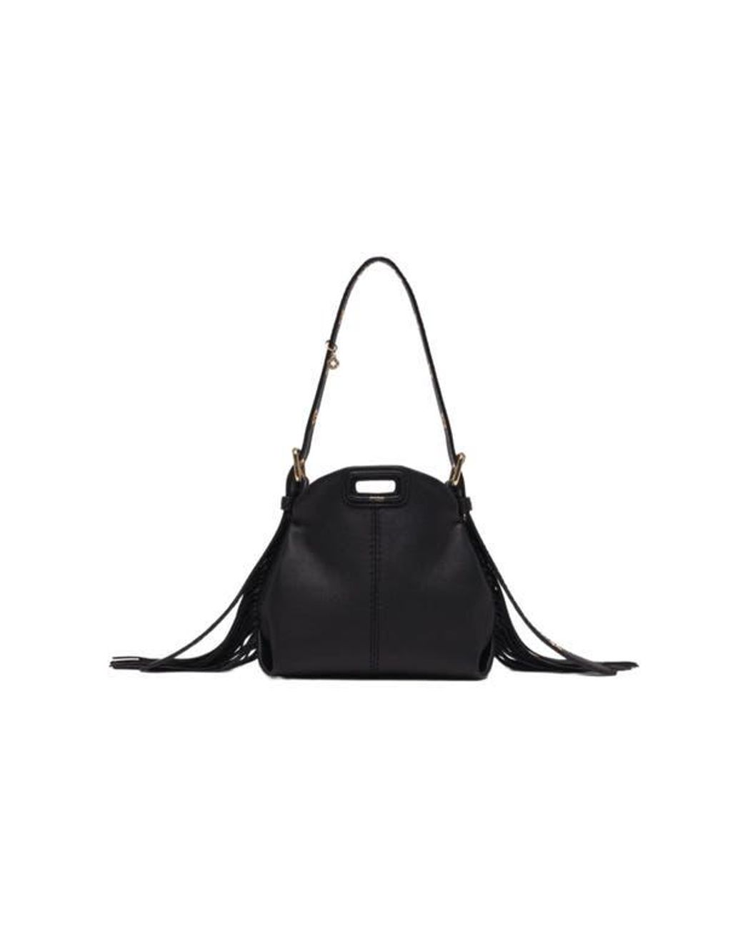 Maje Miss M Micro Leather Bag in Black | Lyst