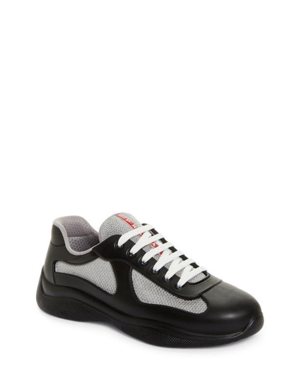 Prada America'S Cup Low Top Sneaker in Black for Men | Lyst
