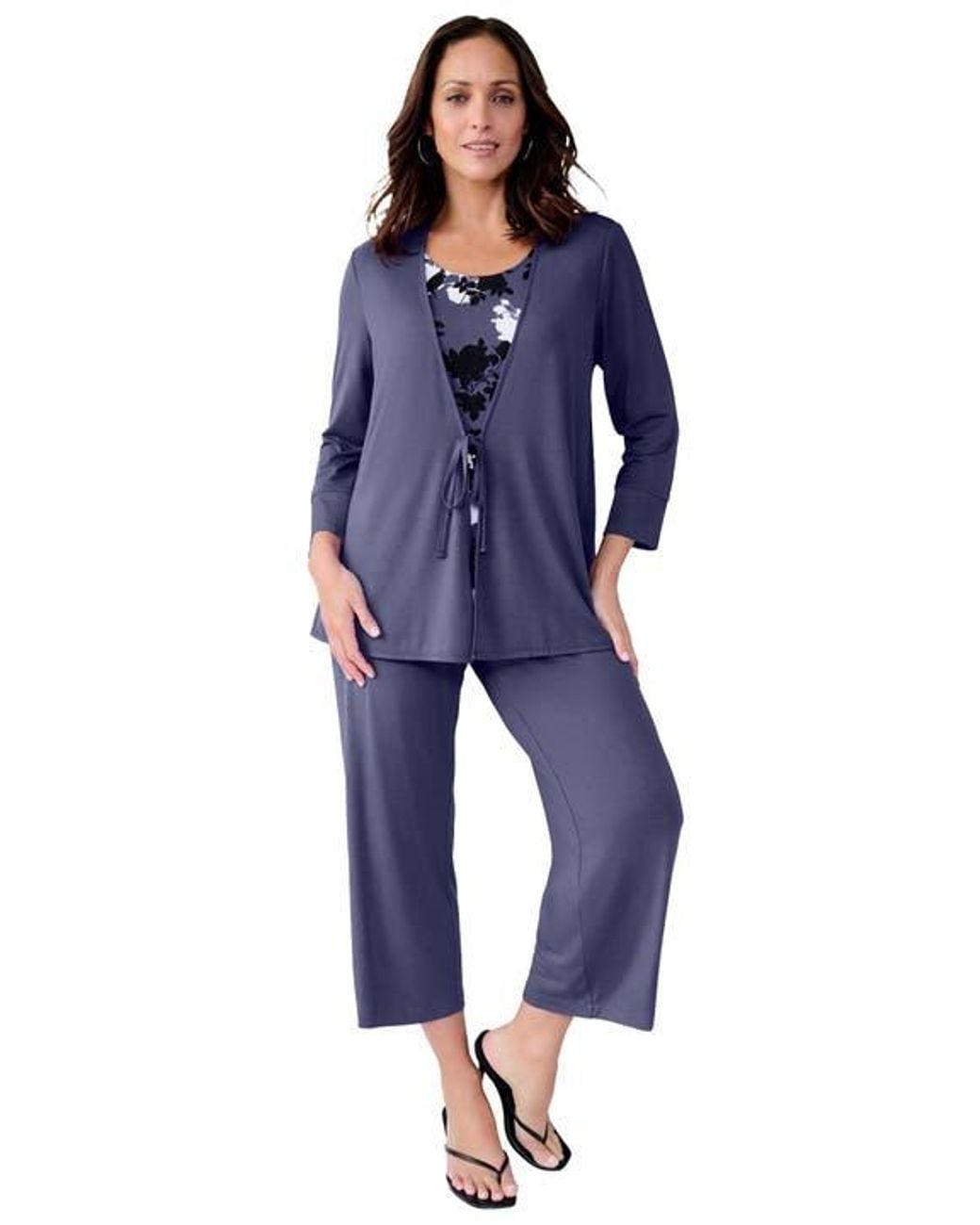 Jessica London 2-In-1 Layered Tunic in Blue | Lyst