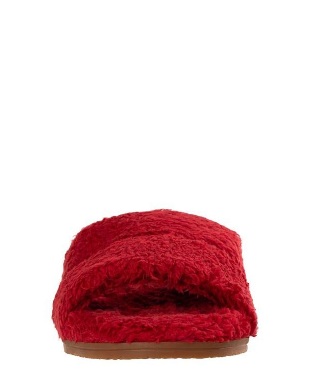 Revitalign Callie High Pile Fleece Slide Slipper in Red | Lyst