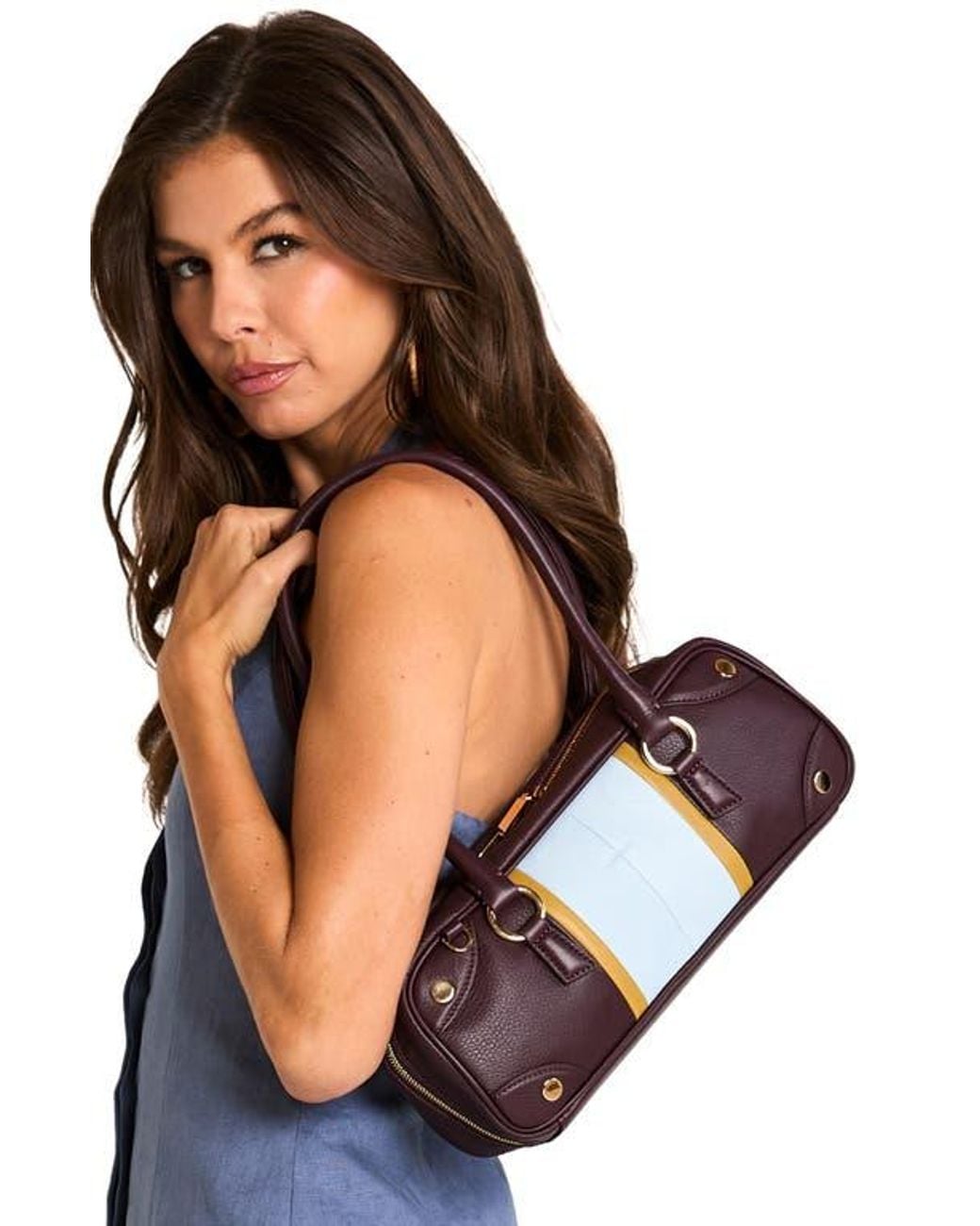 Hammitt Small Meredith Leather Shoulder Bag in Purple | Lyst