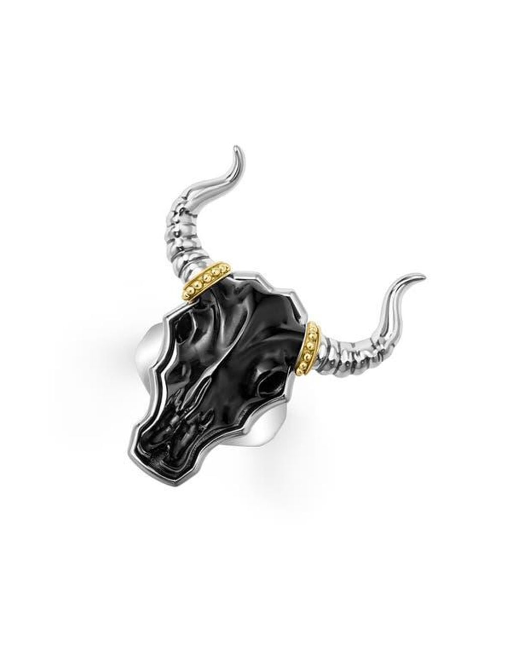 Lagos Longhorn Ring in Black | Lyst
