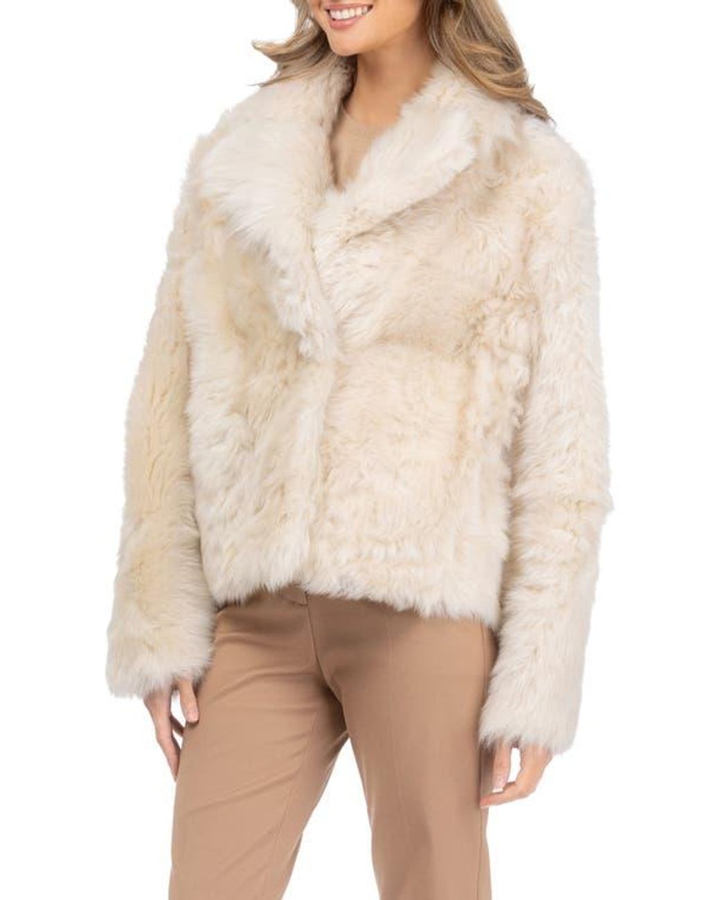 Gorski Genuine Shearling Reversible Jacket in Natural | Lyst