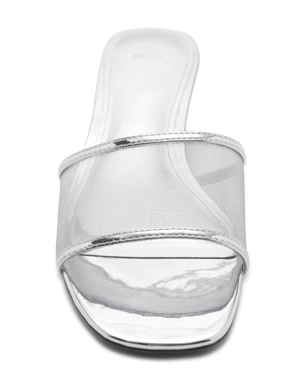 Mango Kitten Heel Slide Sandal in White | Lyst