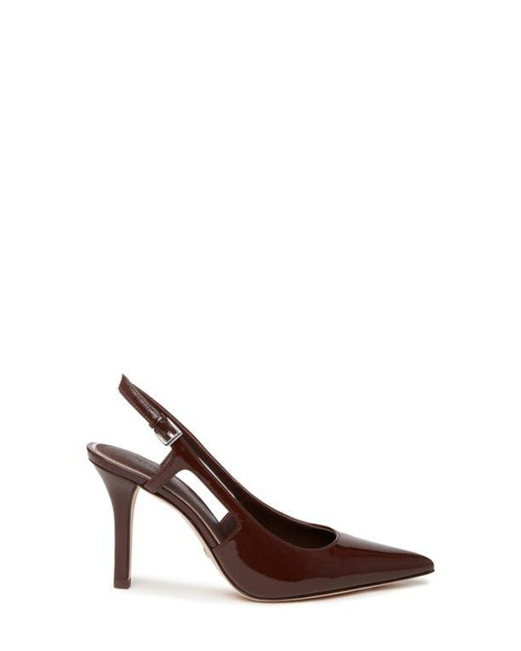 PAIGE Samara Slingback Pointed Toe Pump in Brown | Lyst