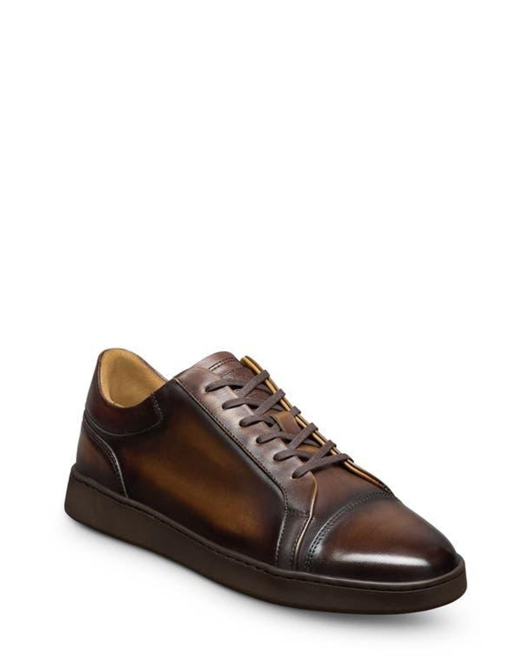 Allen Edmonds Chambers Croc Embossed Cap Toe Sneaker in Brown for Men ...