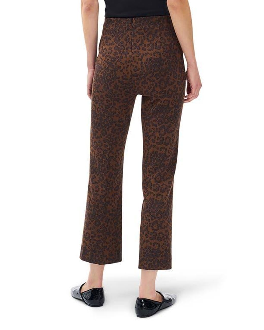 Rag & Bone Irina Print Ponte Flare Ankle Pants in Brown | Lyst