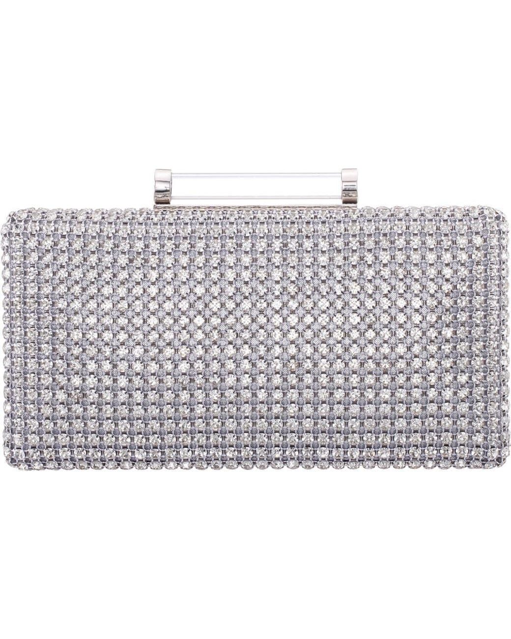 Nina Gracious Crystal Clutch in Metallic | Lyst