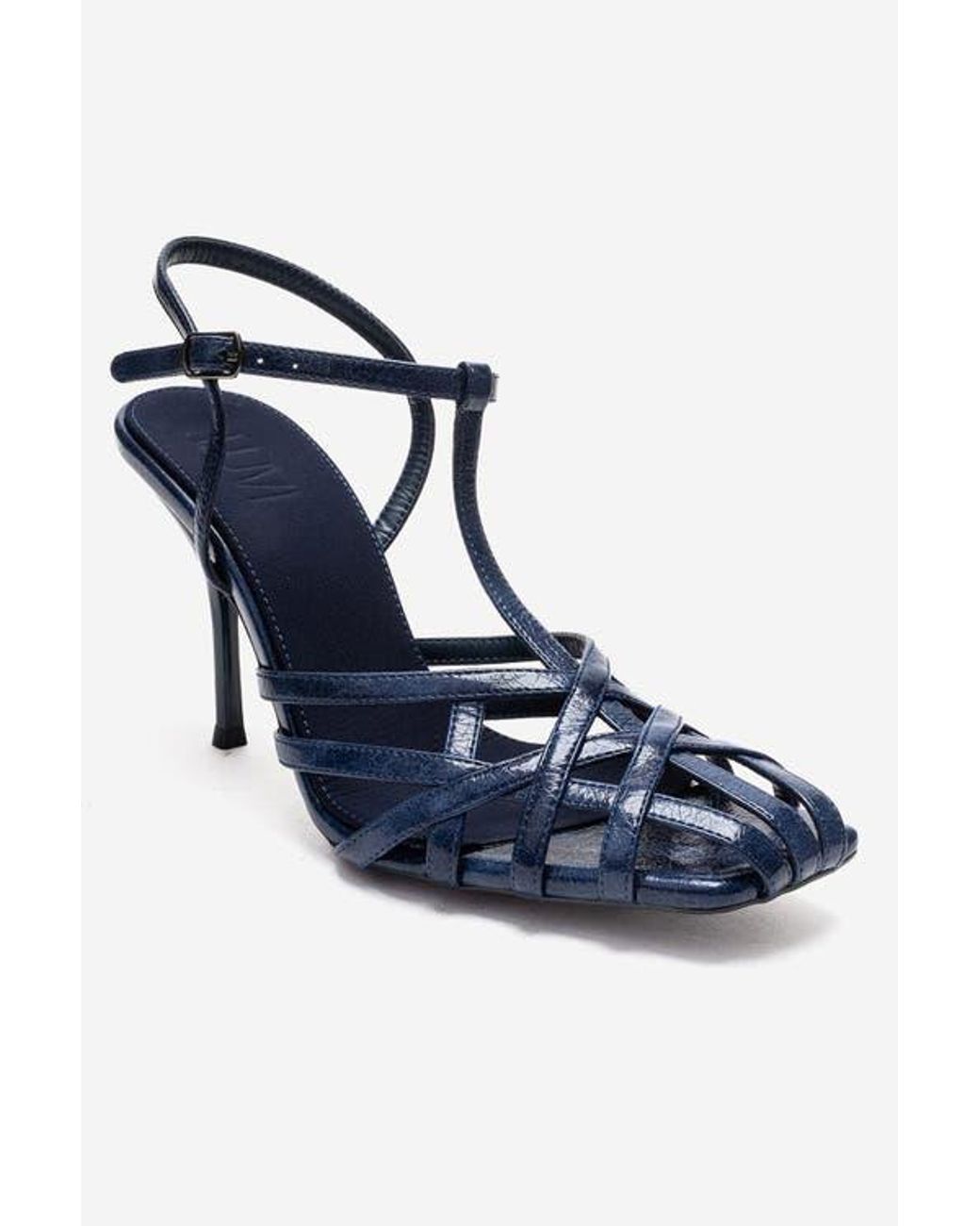 Prologue Shoes Allos Stiletto Sandal in Blue | Lyst