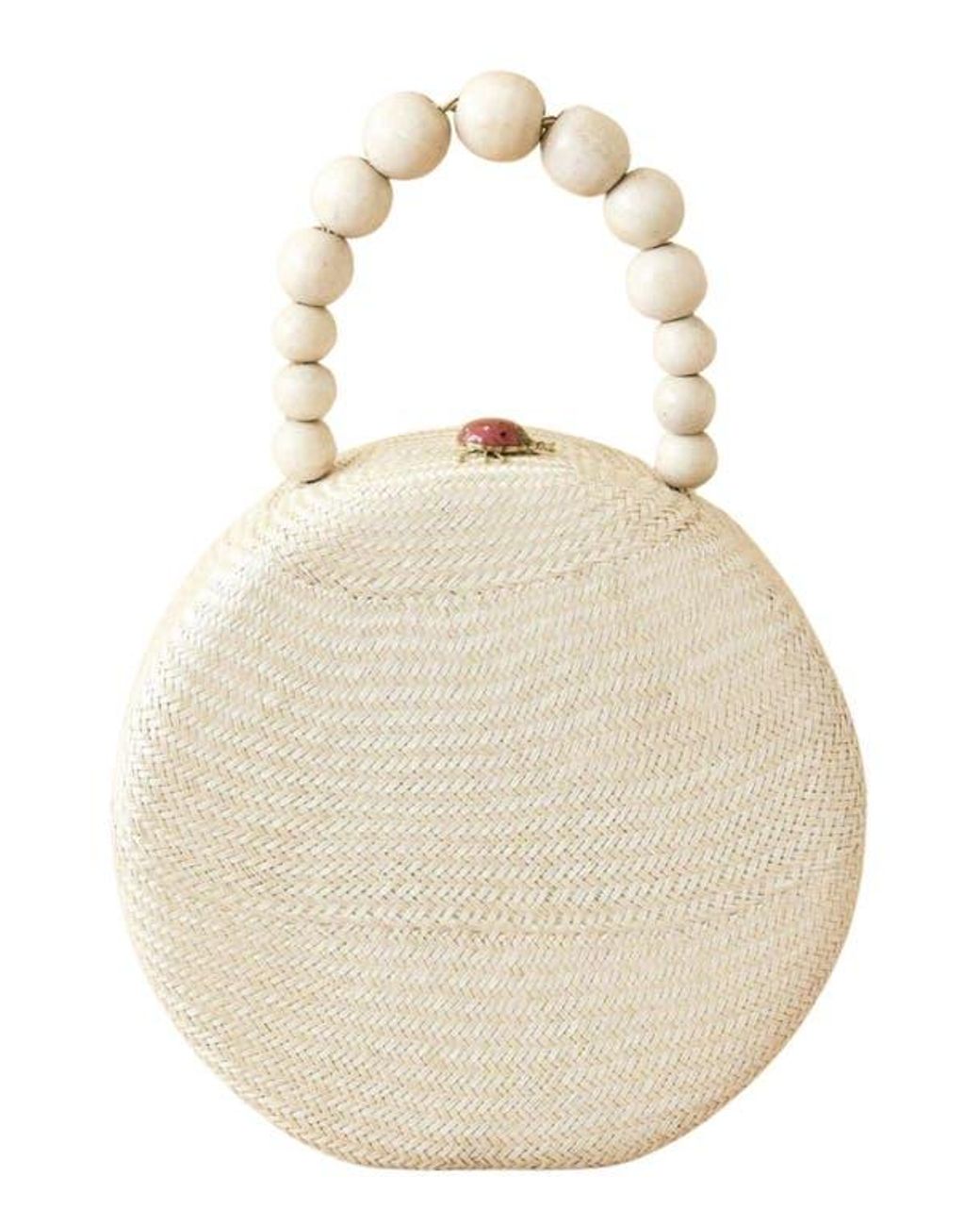 LIKHÂ Round Top Handle Bag in Natural | Lyst