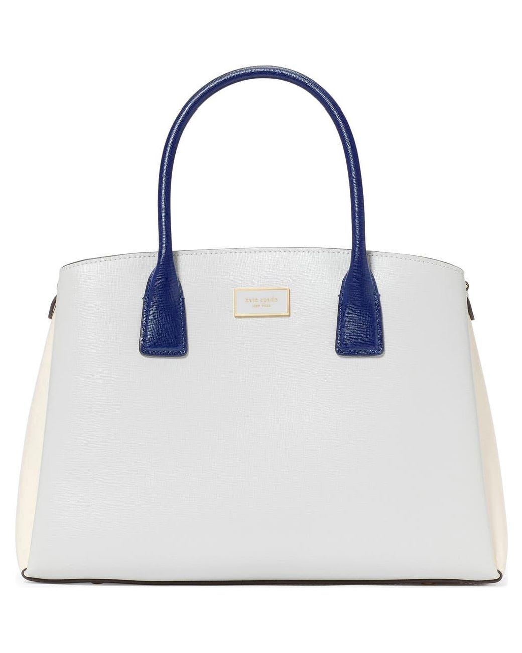 Kate Spade Serena Colorblock Saffiano Leather Satchel in Blue | Lyst