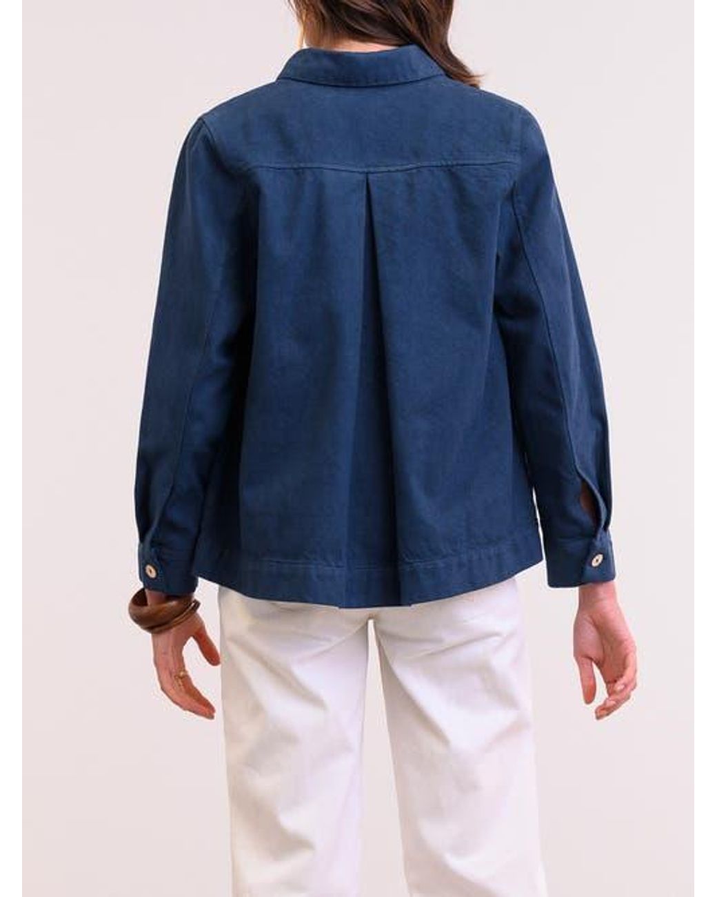 Celtic & Co. Cotton Twill Pleat Back Jacket in Blue | Lyst