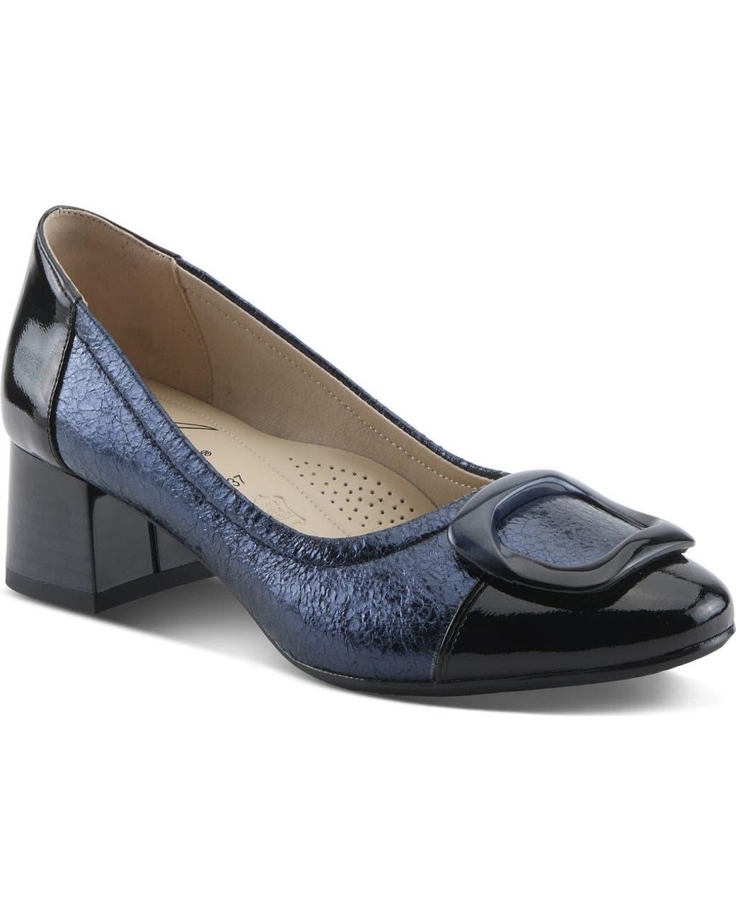 AZURA BY SPRING STEP Babysteps Two-Tone Cap Toe Pump in Blue | Lyst