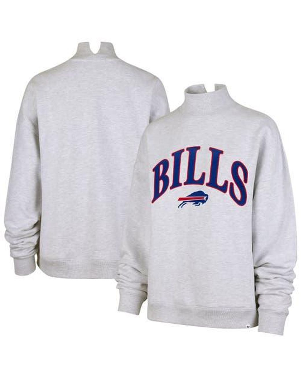 '47 Buffalo Bills Vantage Mock Neck Pullover Sweatshirt in Gray | Lyst