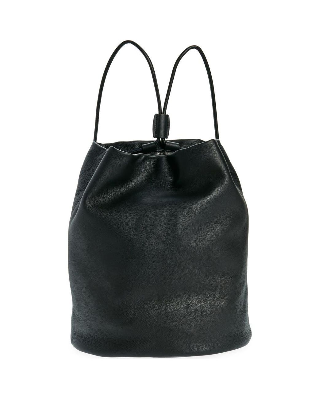 The Row Joe Leather Backpack in Black | Lyst