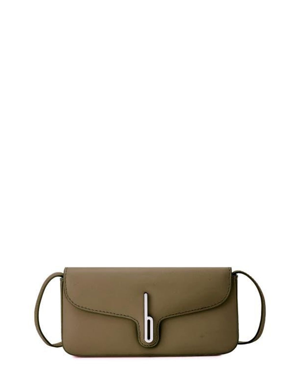 BEHNO Mini Claudia Pebble Leather Crossbody Bag in Green | Lyst