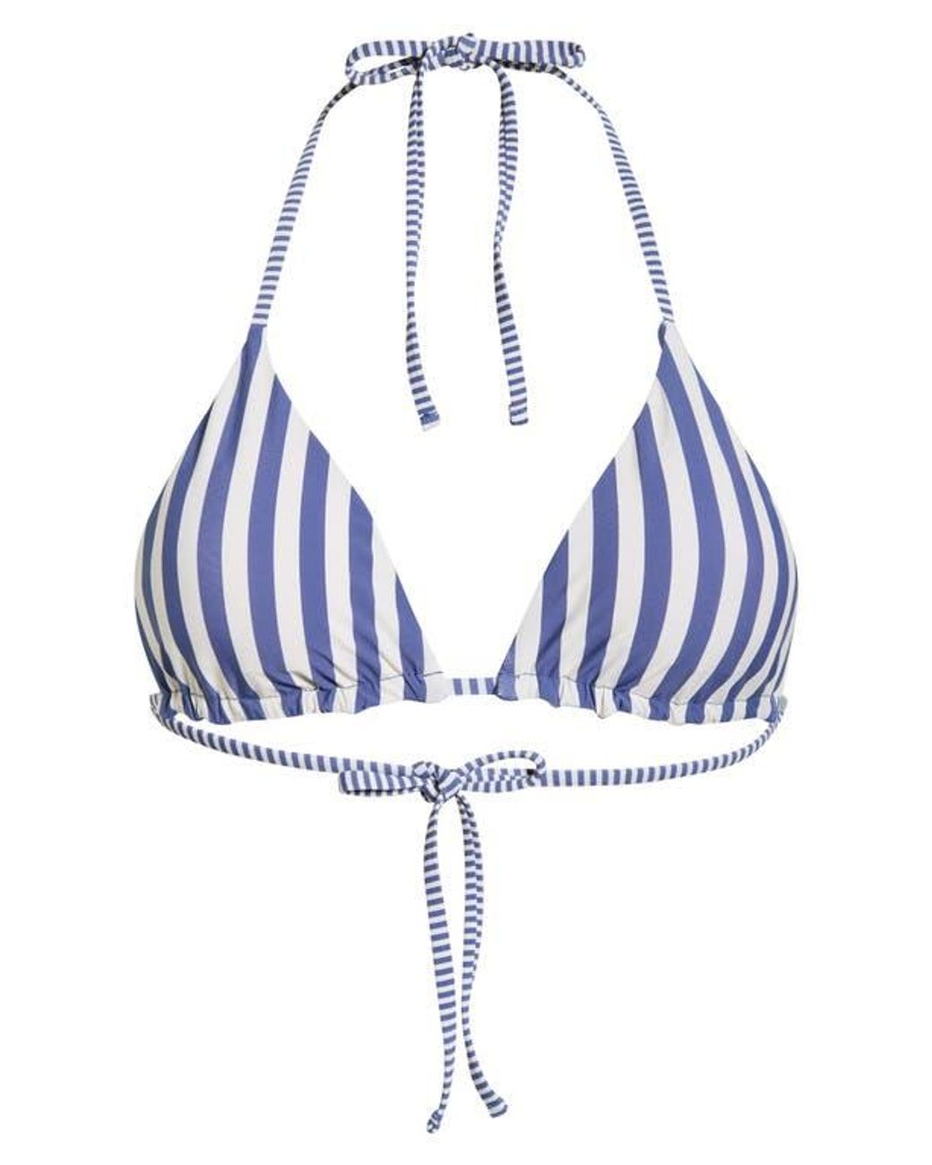 Roxy Stripe Out Reversible Triangle Bikini Top in Blue | Lyst