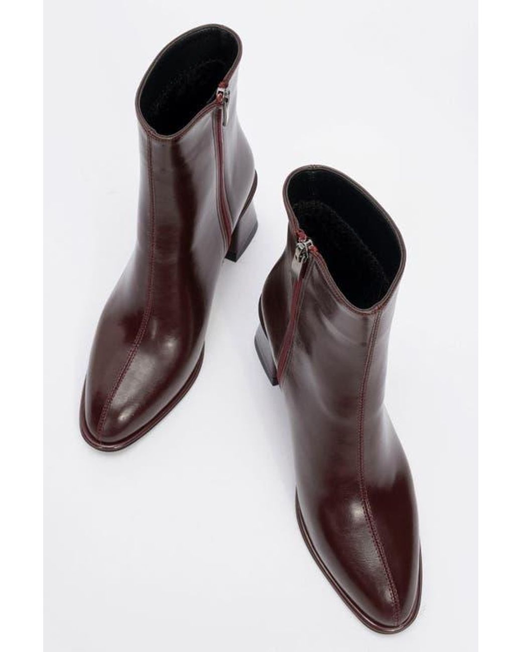 Prologue Shoes Maura Block Heel Boot in Brown | Lyst