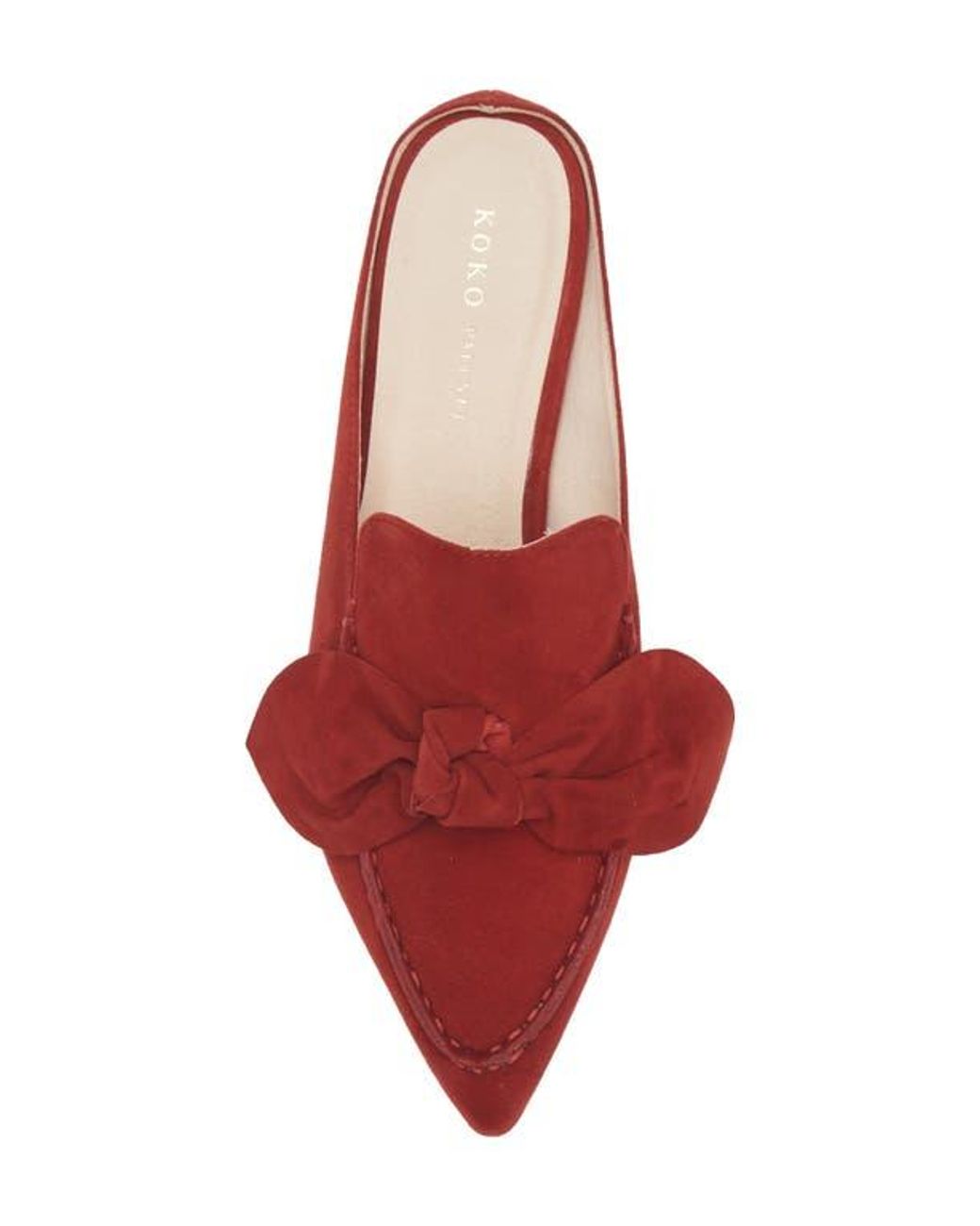 KOKO + PALENKI Piet Bow Mule in Red | Lyst