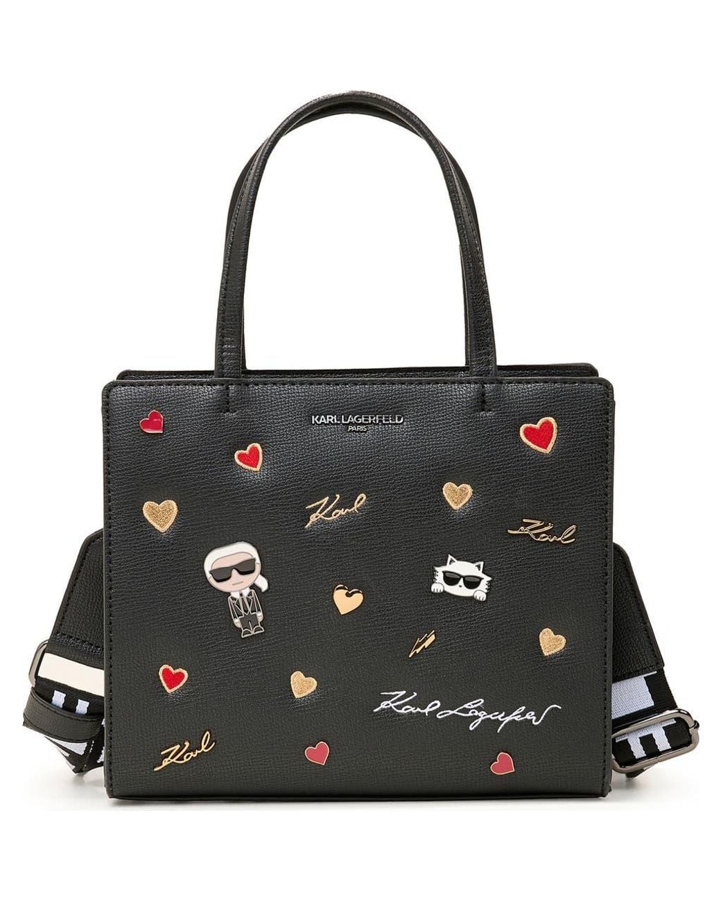 KARL LAGERFELD Maybelle Satchel in Black | Lyst