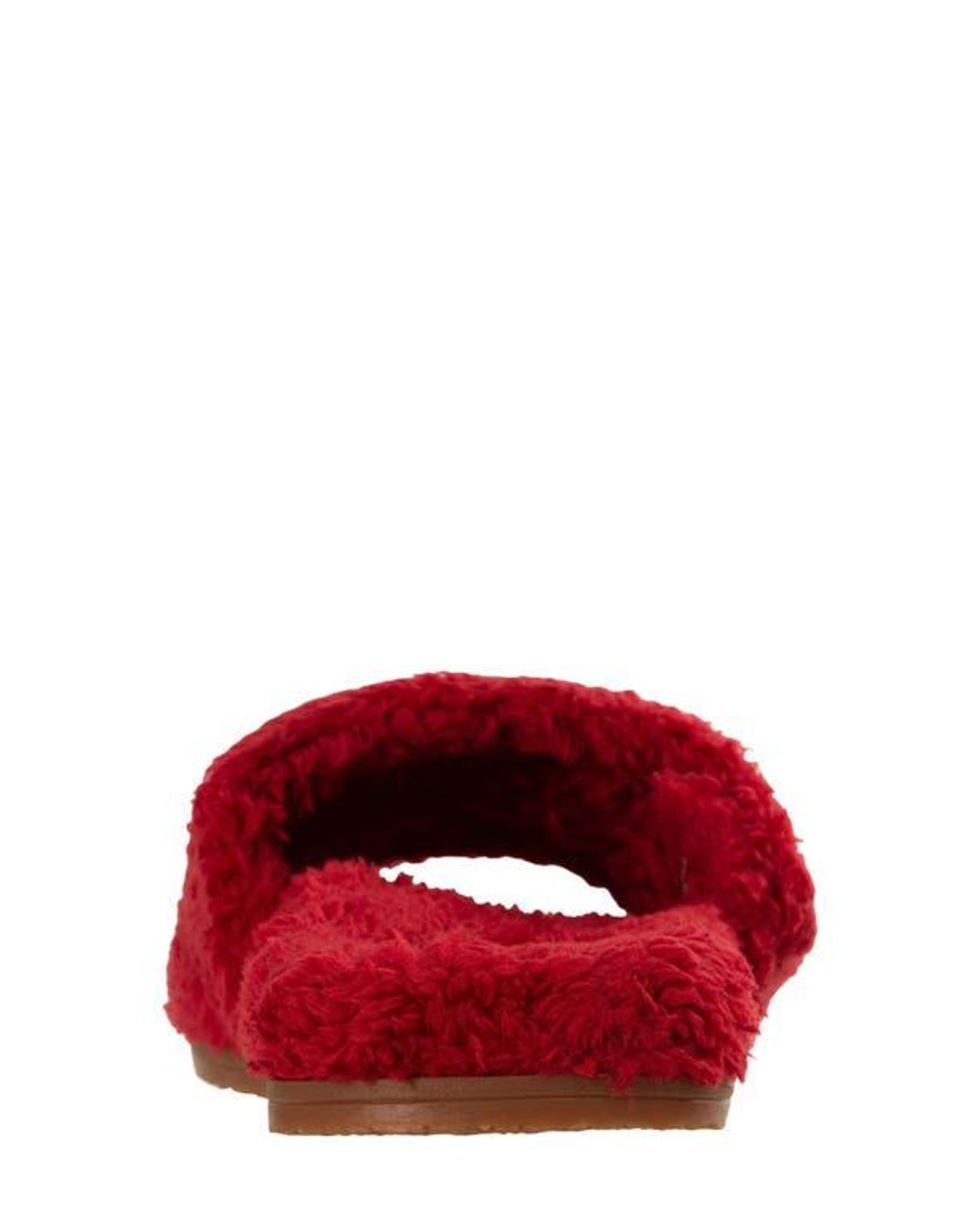 Revitalign Callie High Pile Fleece Slide Slipper in Red | Lyst