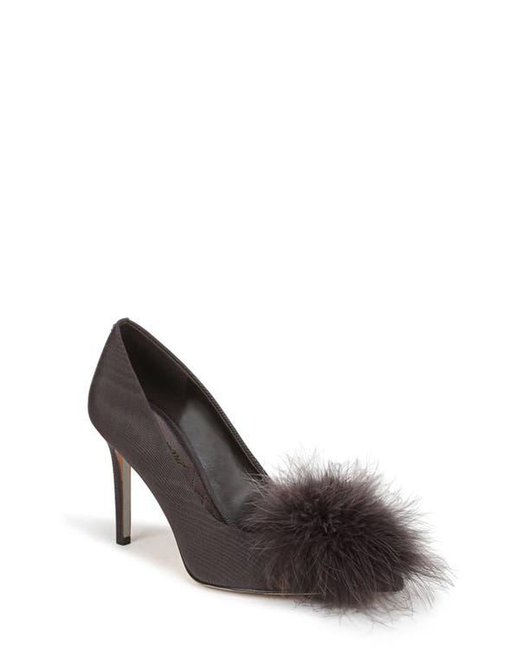Sam Edelman Hazel Feather Embellished Pump in Gray | Lyst