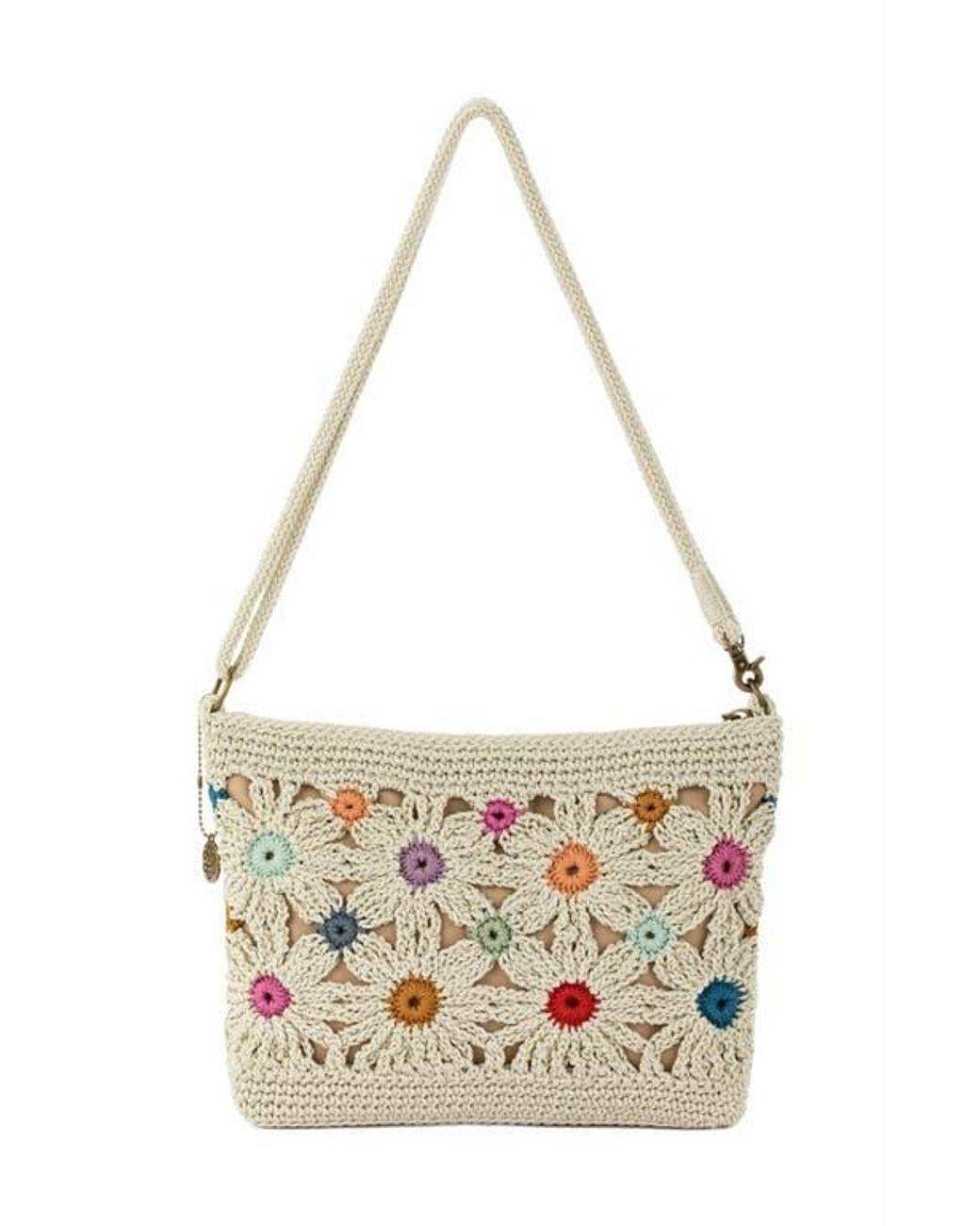 The Sak Lumi Covertible Crossbody Hand Crochet Bag in Metallic | Lyst