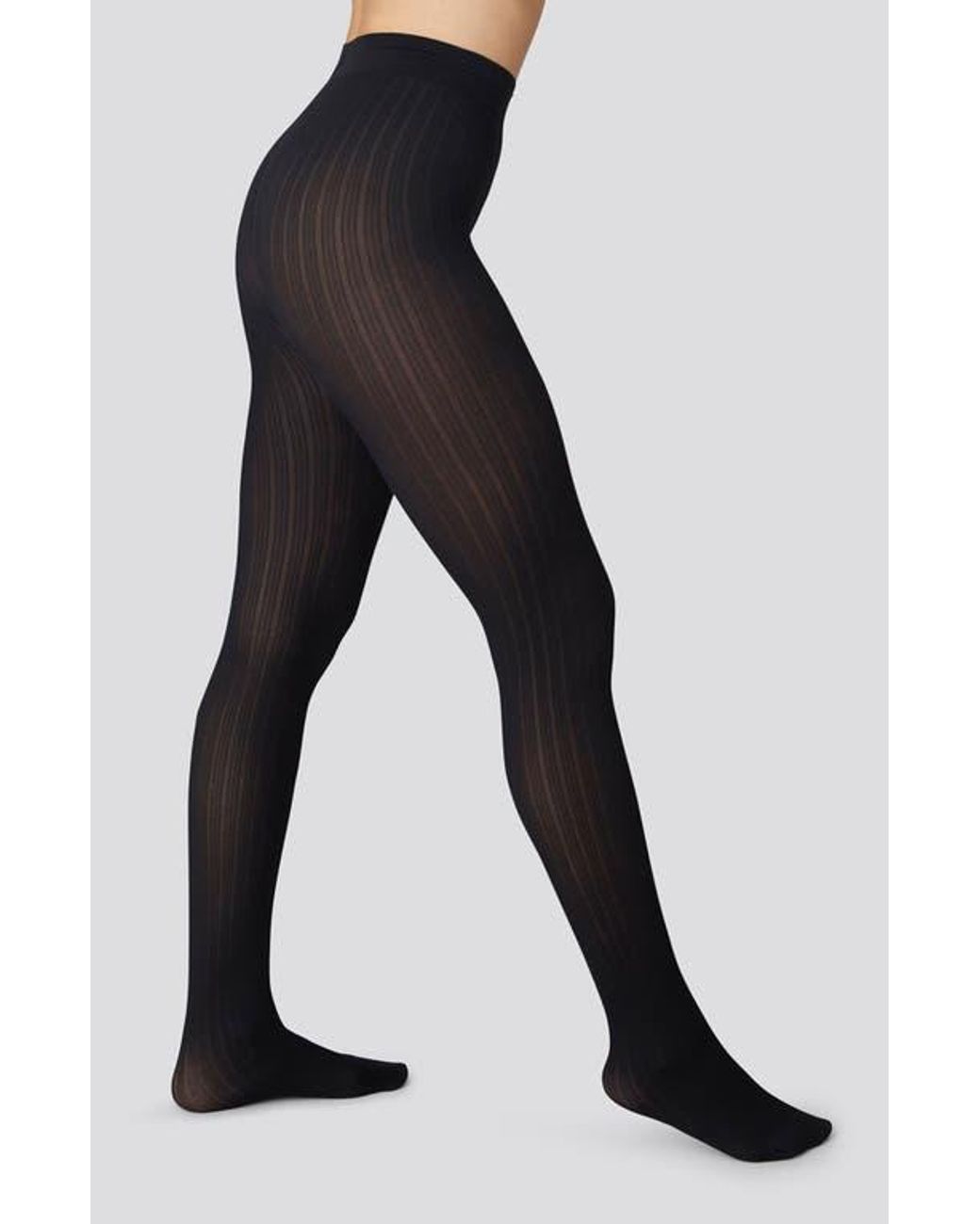 Swedish Stockings Alma Rib Tights in Black | Lyst